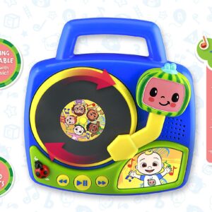 eKids Cocomelon Toy Turntable for Toddlers with Built-in Nursery Rhymes and Sound Effects for Fans of Cocomelon Toys