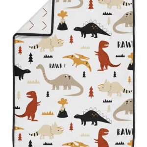 Sweet Jojo Designs Mod Dino Baby Boy Girl Nursery Crib Bedding Set - 4 pieces - Orange Tan Rust Taupe Mustard Yellow Beige Brown Black Modern Dinosaur Boho Dinosaurs Arrow Chevron Herringbone Neutral