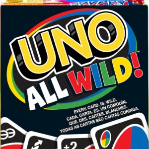 Mattel Games UNO All Wild Card Game with 112 Cards, Gift for Kid, Family & Adult Game Night for Players 7 Years & Older