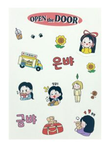 izone kwon eun bi stickers 2021 open the door pvc durable waterproof stickers pack for laptop for phone fanarter collaboration goods