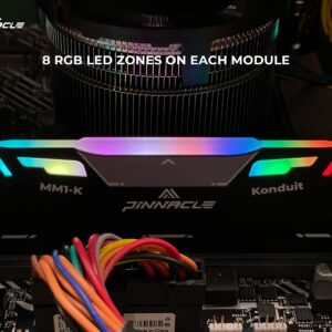 Timetec Pinnacle Konduit RGB DDR4 3600MHz PC4-28800 CL18-22-22-42 XMP2.0 Overclocking 1.35V Compatible for AMD and Intel Desktop Gaming PC Memory Module RAM (RGB Black, 64GB KIT(4x16GB))