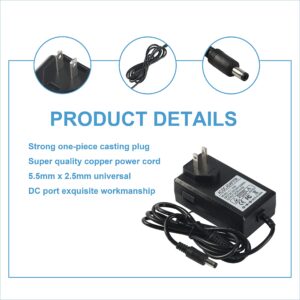 24V 3A 72W Power Supply Adapter,100-240V AC to DC, 5.5mm x 2.5mm DC Output Jack 24V AC Power Supply Wall Plug for 5050 3528 LED Strip Light LED Driver CCTV Security System