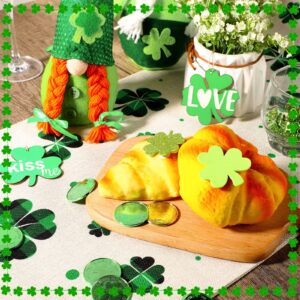 2 Pack St. Patrick's Day Table Runner Lucky Shamrocks Table Runner Irish Burlap Table Runners Lucky Clover Table Runners for St. Patrick's Day Spring Wedding Shower Dinner Party Supplies 13 x 72 inch