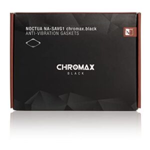 Noctua NA-SAVG1 chromax.Black, Anti-Vibration Gaskets for 120x25mm Fans (Set of 3, Black)