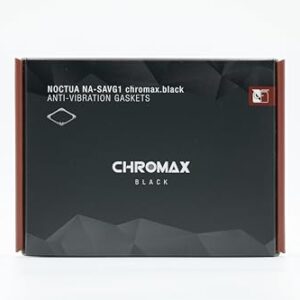 Noctua NA-SAVG1 chromax.Black, Anti-Vibration Gaskets for 120x25mm Fans (Set of 3, Black)