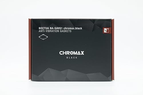 Noctua NA-SAVG1 chromax.Black, Anti-Vibration Gaskets for 120x25mm Fans (Set of 3, Black)