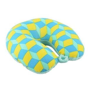 bookishbunny u shaped micro beads microbead neck head support travel pillow, 12"x12"x4" (giraffe)