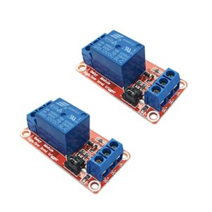 10gtek# 5v 1-channel relay module with opto-coupler high low level trigger for arduino uno stm32 raspberry pi, pack of 2