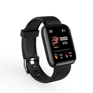 116 plus smart watch 1.3 inch tft color screen waterproof sports smart watch, black