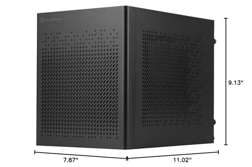 SilverStone Technology SUGO 16 Black Mini-ITX Small Form Factor case with All Steel Construction, SST-SG16B