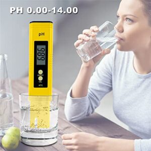 TSKF PH and TDS PPM Meter Pen Type Combo, Digital Water Tester 0.05ph High Accuracy pH Meter with 0-14 pH Measurement Range,± 2% Readout Accuracy 3-in-1 TDS&EC Meter Temperature Meter, UL Certified