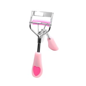 eyelash extension kit women wide angle eyelash carbon steel brush comb curler make up cosmetics tool - pink