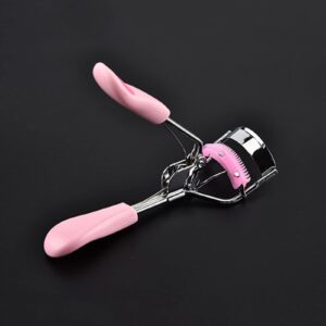 Eyelash Extension Kit Women Wide Angle Eyelash Carbon Steel Brush Comb Curler Make Up Cosmetics Tool - Pink