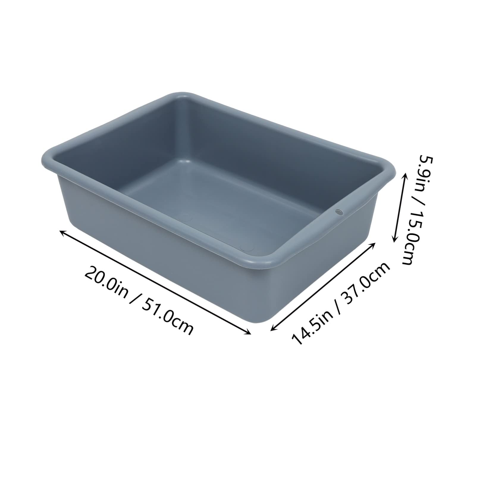 2pcs Wash Basin Commercial Bus Tubs Utility Tote Wash Dish Basin Pans Plastic Bus Boxes