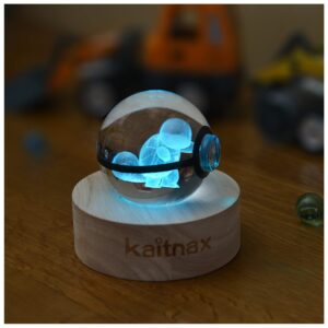 kaitnax 3d crystal ball night light color changing table lamp usb powered kids toy bedroom décor birthday christmas gifts for game fans and children