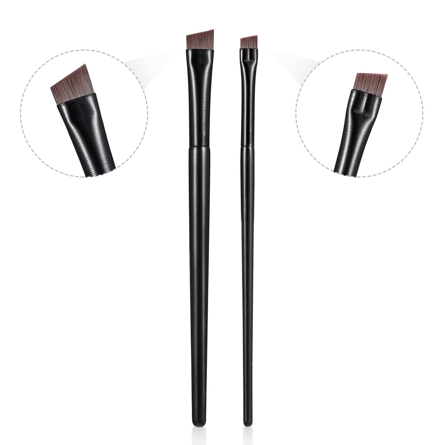 Etercycle Fine Angled Eyeliner Brushes, Eye Liner brush, Ultra Thin Slanted Flat Angle for Beauty Cosmetic Tool