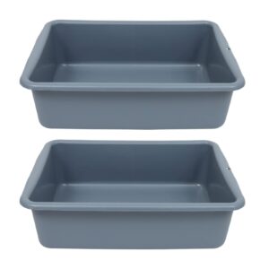 2pcs wash basin commercial bus tubs utility tote wash dish basin pans plastic bus boxes