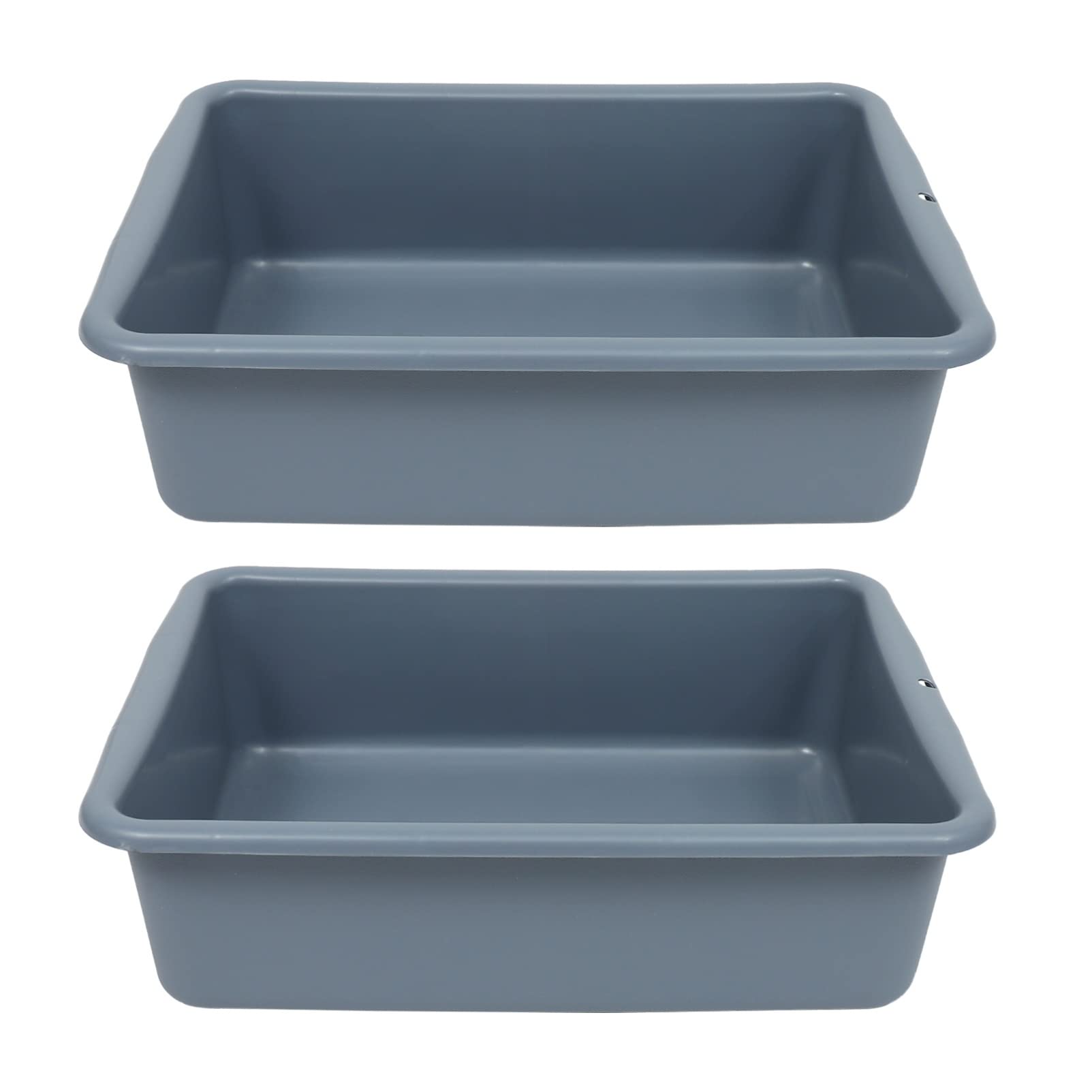 2pcs Wash Basin Commercial Bus Tubs Utility Tote Wash Dish Basin Pans Plastic Bus Boxes