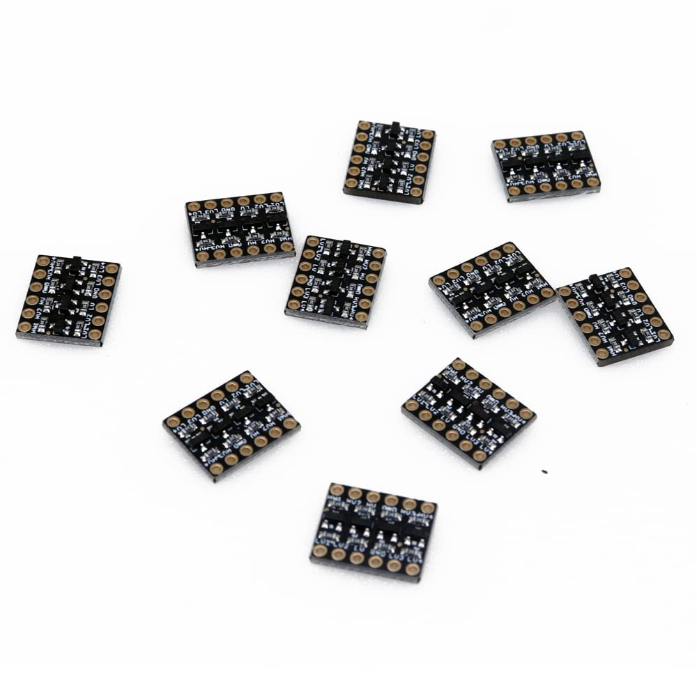 Treedix 10PCS Logic Level Converter Module 4 Channel IIC I2C 3.3V to 5V Bi-Directional Shifter Module for SPI Bus Signals Serial Compatible with Arduino