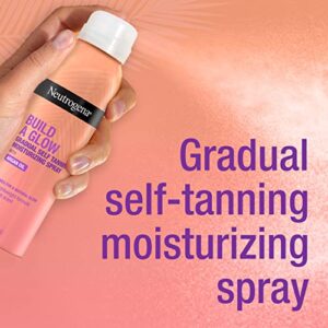 Neutrogena Build-A-Glow Gradual Self-Tanning Moisturizing Spray, with Argan Oil, Designed for Natural Hydrated Glow, Tan, Bronze Tan, 5 oz