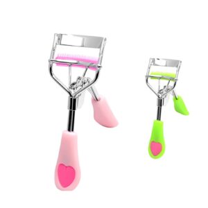 Eyelash Extension Kit Women Wide Angle Eyelash Carbon Steel Brush Comb Curler Make Up Cosmetics Tool - Pink