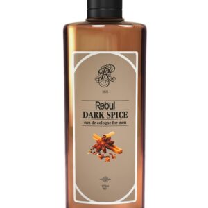 Rebul Dark Spice Eau De Cologne Sharp Anise and Black Pepper Scent with Fresh Lemon Cologne Splash (9.1 Fl Oz)