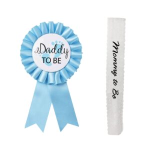 mom to be sash lace mommy to be and daddy to be pins decorations for baby shower welcome gifts 2 pcs