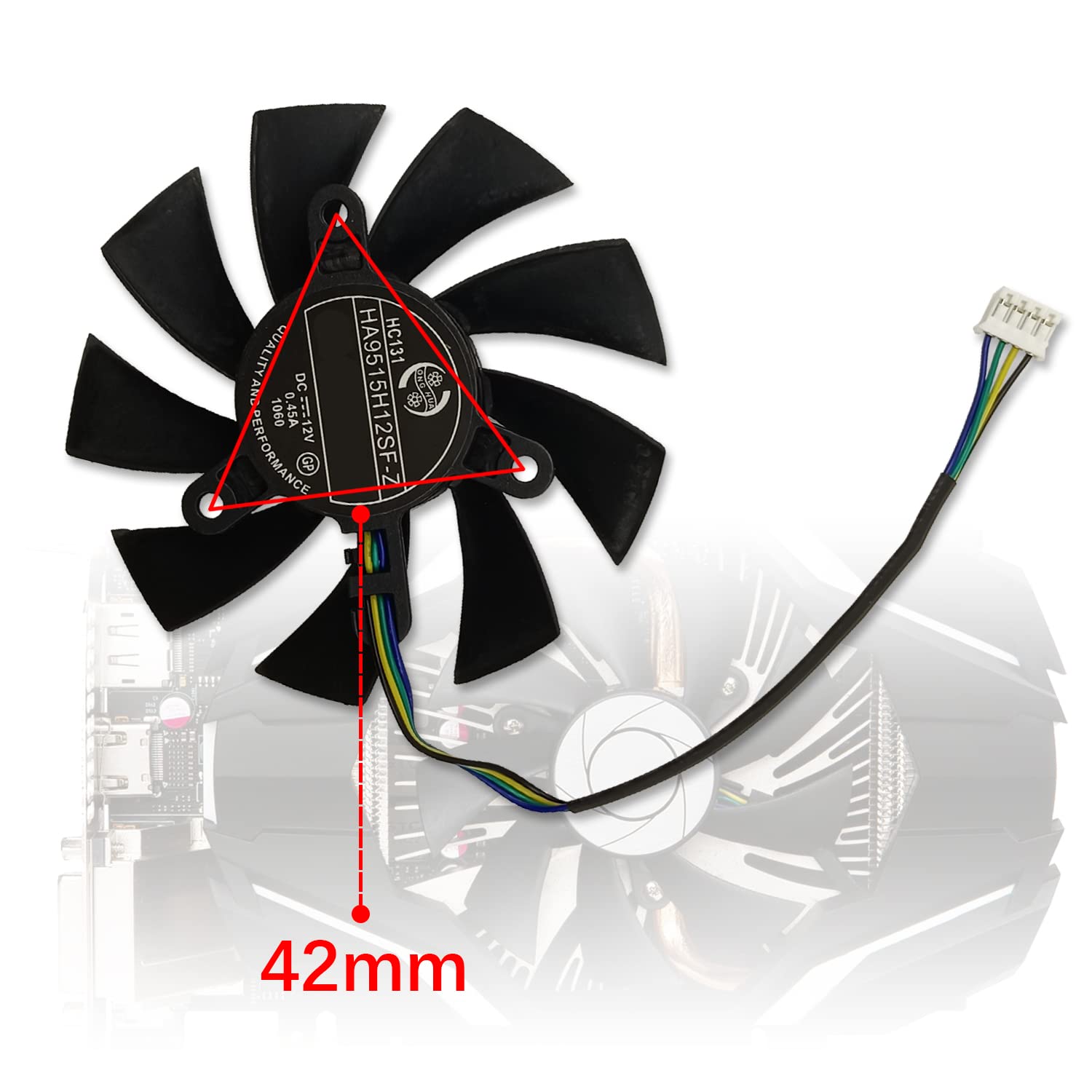 Cavabien 84mm MSI GTX 1060 ITX OC 6G GTX950 R7 360 2GD5 GTX1060 OC 3G Graphics Card Cooling Fan HA9015H12SF-Z 12V 0.45A 4000RPM