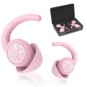 ear plugs for sleeping noise cancelling 2 pairs noise reduction earplugs for sleep soft silicone hearing protection earplug for snoring work construction noise sensitive pink