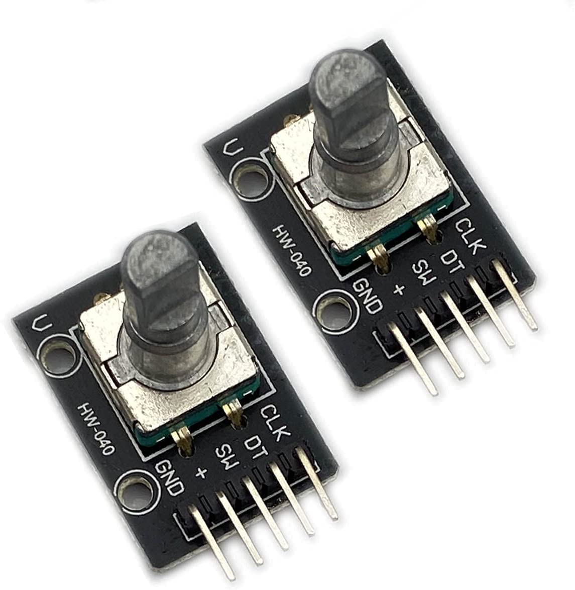 YUNIQUE USA 2 Pieces Rotary Encoder Module KY-040 for Raspberry Pi and Arduino