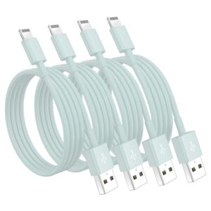 4 pack [apple mfi certified] apple charging cables 6ft, iphone chargers lightning cable 6 foot, fast iphone charging cord for iphone 14/14pro/13/13pro/12/11/11pro/11max/ x/xs/xr/xs max/8, ipad(blue)