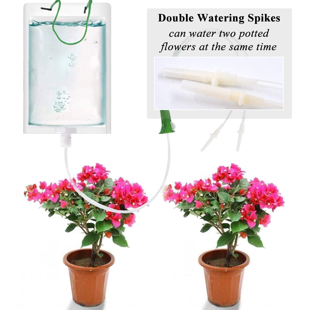 3 Pieces Automatic Plant Watering Drip Bag Irrigation Device, Plant Water Drip Irrigation Kit with Adjustable Control Valve Switch for House Plants