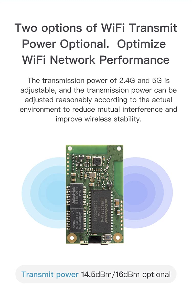 VONETS WiFi Module/Wireless Ethernet Bridge/Repeater/Mini Router/2.4GHz Hotspot Signal Booster/Extender/Amplifier AP 2 RJ45 Ports, USB/DC Powered for DIY Industrial Engineering Network Devices VM300-L