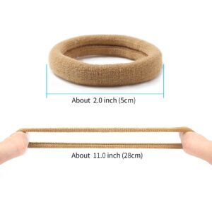 100pcs Hair Ties for Women No Damage Ponytail Holders Hair Ties for Thick Hair Elastic Thick Hair Ties Women Girls Seamless Thick