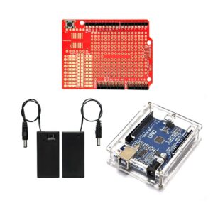 gikfun prototype shield diy kit, uno r3 case,9v battery holder compatible with arduino uno r3