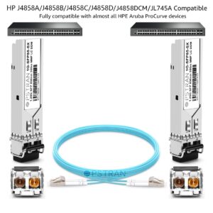 OPSTRAN 1000BASE-SX SFP Optical Transceiver Module Compatible with HPE Aruba J4858D J4858DCM JL745A Q8N53A ProCurve J4858C J4858B J4858A 850nm 550m DDM Duplex LC MMF 10pcs/Pack