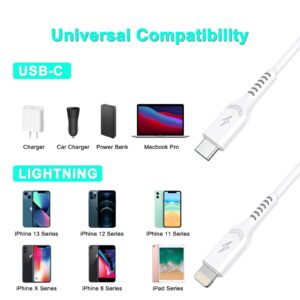 1ft USB C to Lightning Cable, 2Pack iPhone Fast Charger Cable USB-C Power Delivery Charging Cord for Apple iPhone 12 11 Pro Max Xs Xr X 5 6 7 8 Plus SE, iPad Air/Mini