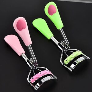 Eyelash Extension Kit Women Wide Angle Eyelash Carbon Steel Brush Comb Curler Make Up Cosmetics Tool - Pink