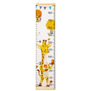 fiobee kids growth chart baby height chart wall hanging ruler measurement chart nursery room decor for girls boys toddlers, giraffe