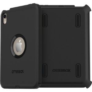 otterbox defender series case for ipad mini (6th gen ) - single unit ships in polybag, ideal for business customers - black, rugged, durable, multi-layer protection (single unit ships in polybag)