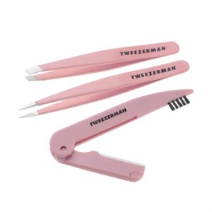 tweezerman exclusive tea rose brow sculpting set