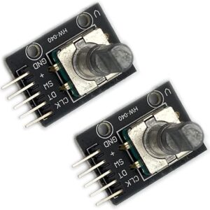 YUNIQUE USA 2 Pieces Rotary Encoder Module KY-040 for Raspberry Pi and Arduino