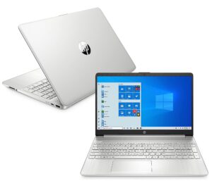 hp 15-gw 15.6'' fhd laptop amd ryzen 5 3500u 2.1ghz 8gb ram 256gb ssd wifi bt windows 10 home, silver (renewed)