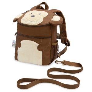 travel bug toddler safety backpack harness with removable tether (monkey)