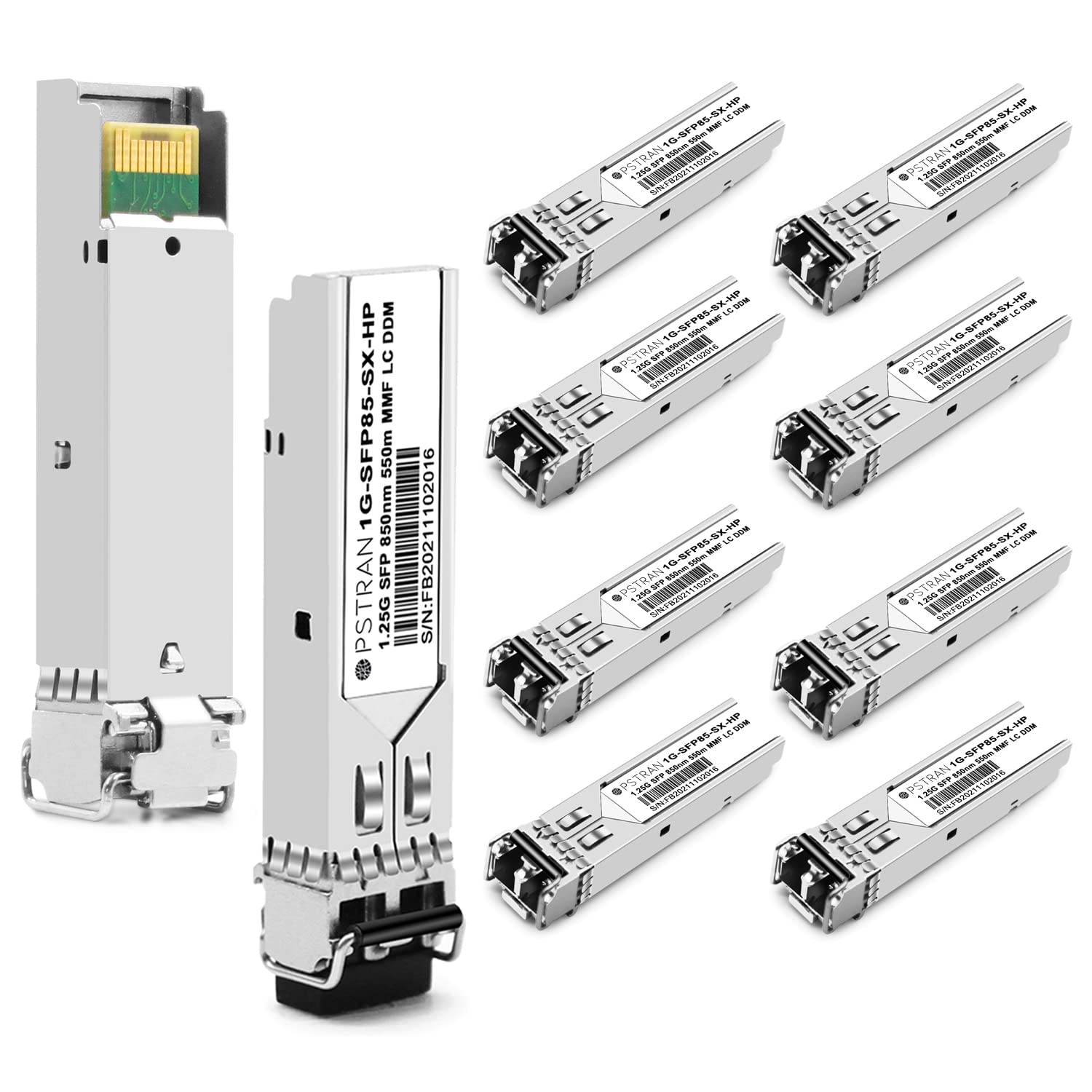 OPSTRAN 1000BASE-SX SFP Optical Transceiver Module Compatible with HPE Aruba J4858D J4858DCM JL745A Q8N53A ProCurve J4858C J4858B J4858A 850nm 550m DDM Duplex LC MMF 10pcs/Pack