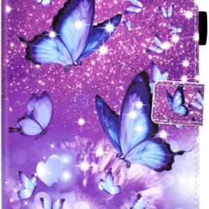 BYCeKe Fire 7 Tablet Case (9th/7th/5th Generation, 2019/2017/2015 Release), PU Leather Stand Cover Case with Auto Wake/Sleep, Not Fit All-New Fire 7 Tablet 12th Gen 2022 Release, Butterfly