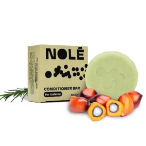 nole care rosemary mint shampoo bar with batana oil - rice protein shampoo, for hair growth, anti-dandruff formula, sulfate-free, sustainable, plastic-free packaging - 3 oz bar