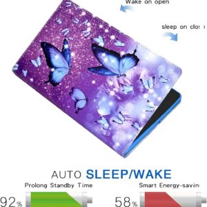 BYCeKe Fire 7 Tablet Case (9th/7th/5th Generation, 2019/2017/2015 Release), PU Leather Stand Cover Case with Auto Wake/Sleep, Not Fit All-New Fire 7 Tablet 12th Gen 2022 Release, Butterfly