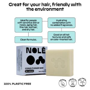 NOLE CARE Arnica Volume Conditioner Bar with Batana Oil - Rice Protein Conditioner Bar, Silky Hair Formula, Sustainable, Plastic-Free Packaging, 2.12 oz Bar