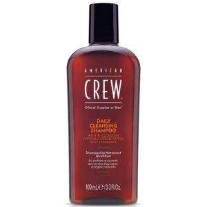 american crew shampoo for men, daily cleanser, naturally derived, vegan formula, citrus mint fragrance, 3.3 fl oz